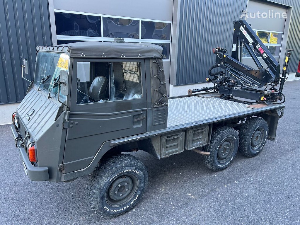 Steyr STEYR-PUCH Pinzgauer Platform + crane Hiab 027 6x6 kamion s ravnom platformom < 3.5t