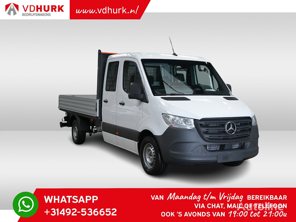 Novi Mercedes-Benz Sprinter 317 CDI Aut. L3 DC Dubbel Cabine 7 P./ Open laadbak/ 3. kamion s ravnom platformom < 3.5t