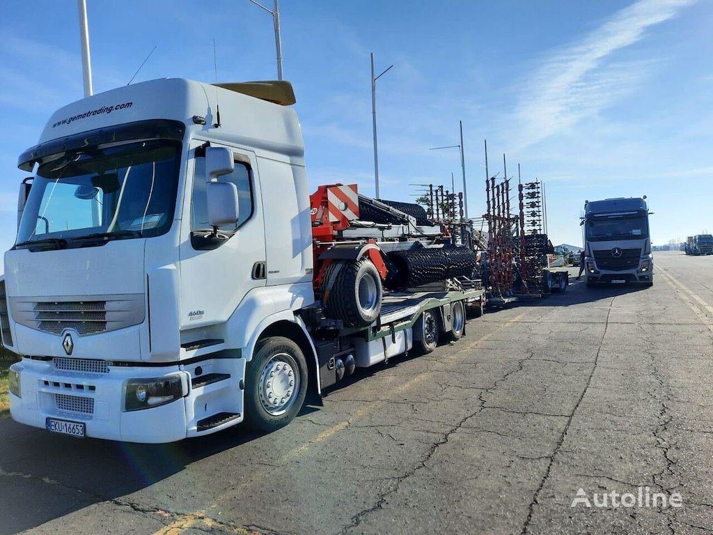 Renault PREMIUM 460DXI kamion platforma + prikolica sa niskom platformom