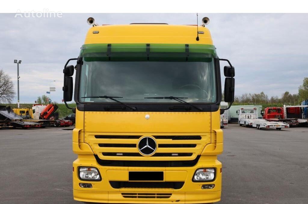 Mercedes-Benz Actros 2532 Vehicle transporter + crane Hiab 477EP-5 HiPro 6x2 autotransporter