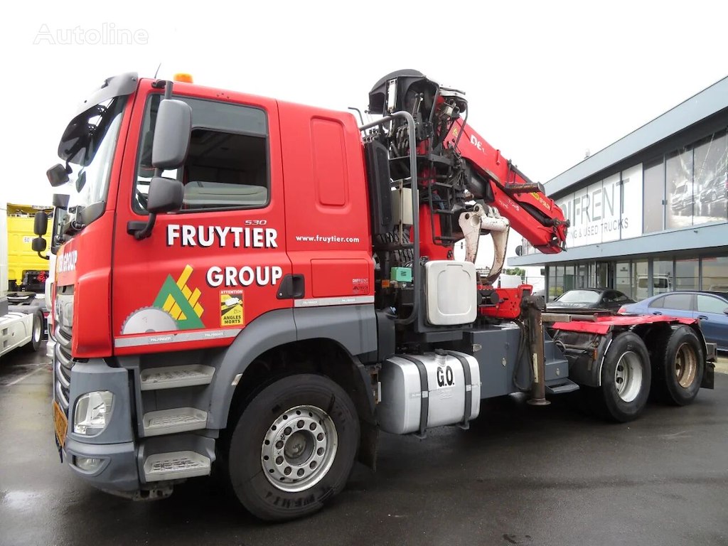 DAF CF 530 FT WITH CRANE EPSILON PALFINGER AND ZF INTARDER kamion za prevoz drva