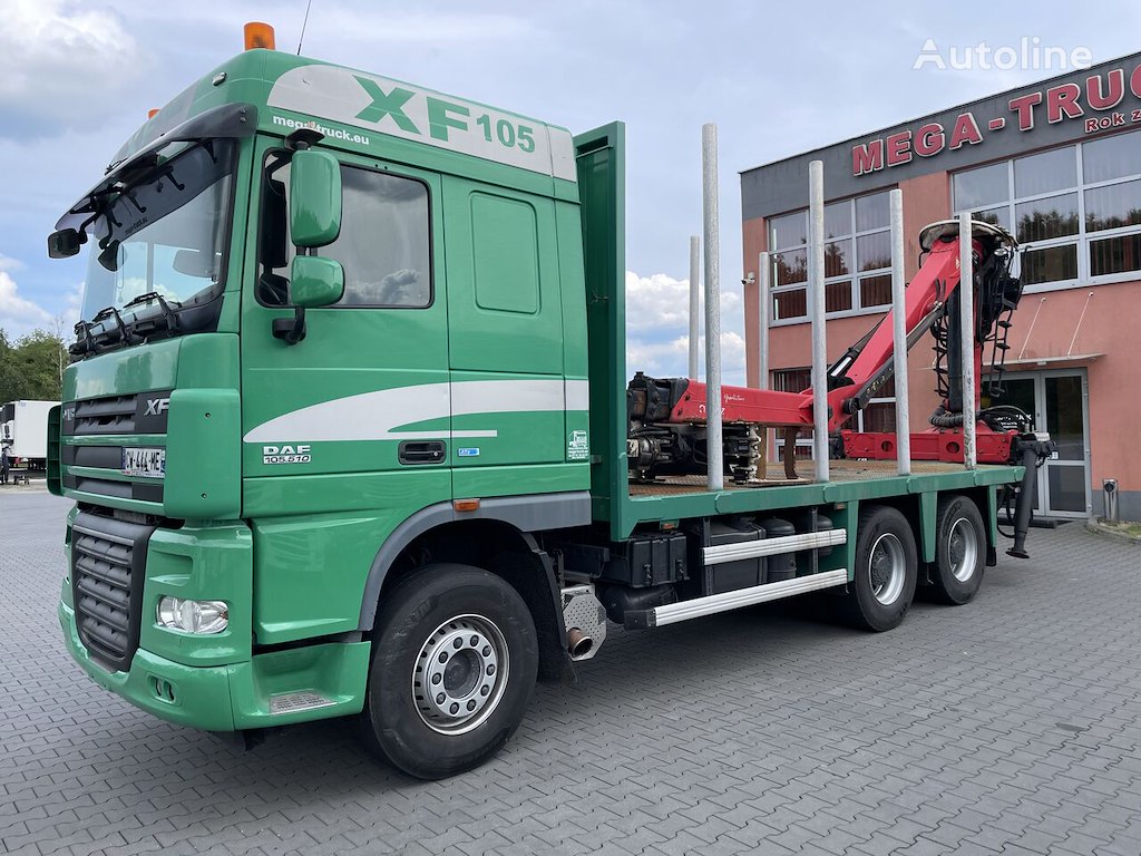 DAF XF 105.510 6x4 DO DREWNA EPSILON 0170Z kamion za prevoz drva