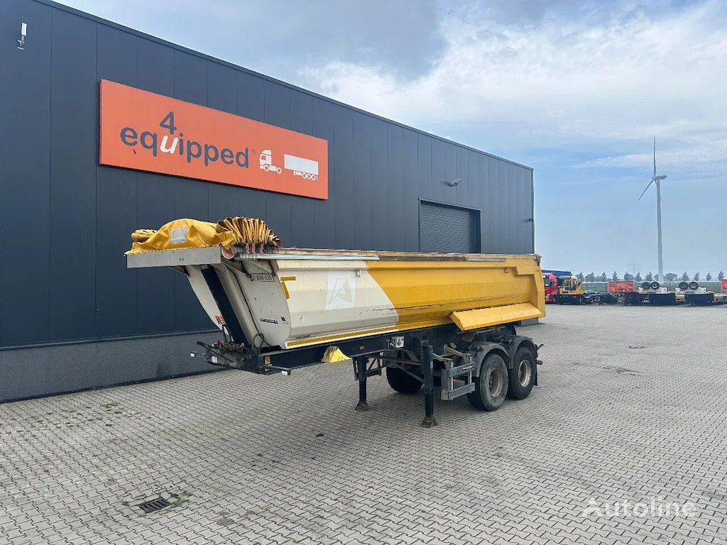 Meiller MHPS 15/22 2-axle tipper, 22cbm, SAF-discbrakes, STEEL/STEEL poluprikolica kipera