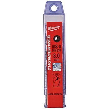 Milwaukee set 5 burgija 8,5mm THUNDERWEB HSS-G 4932352396