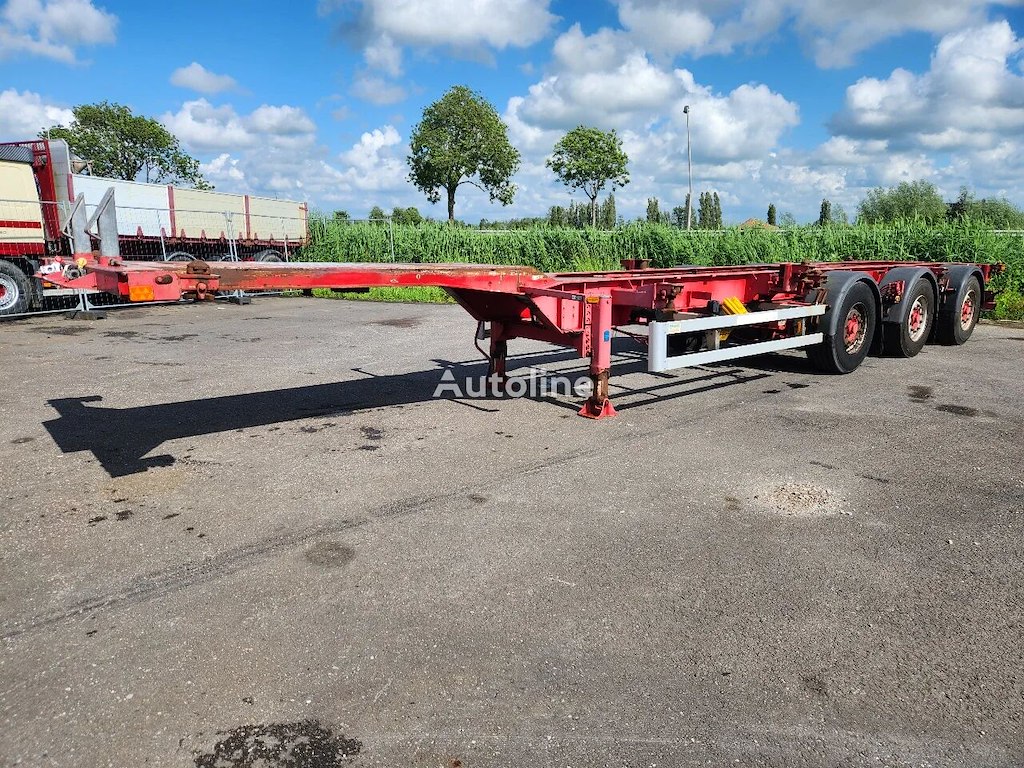 Renders X-steering, Lift Axle, 2x20'ft 1x30'ft en 1x40'ft poluprikolica za prevoz kontejnera