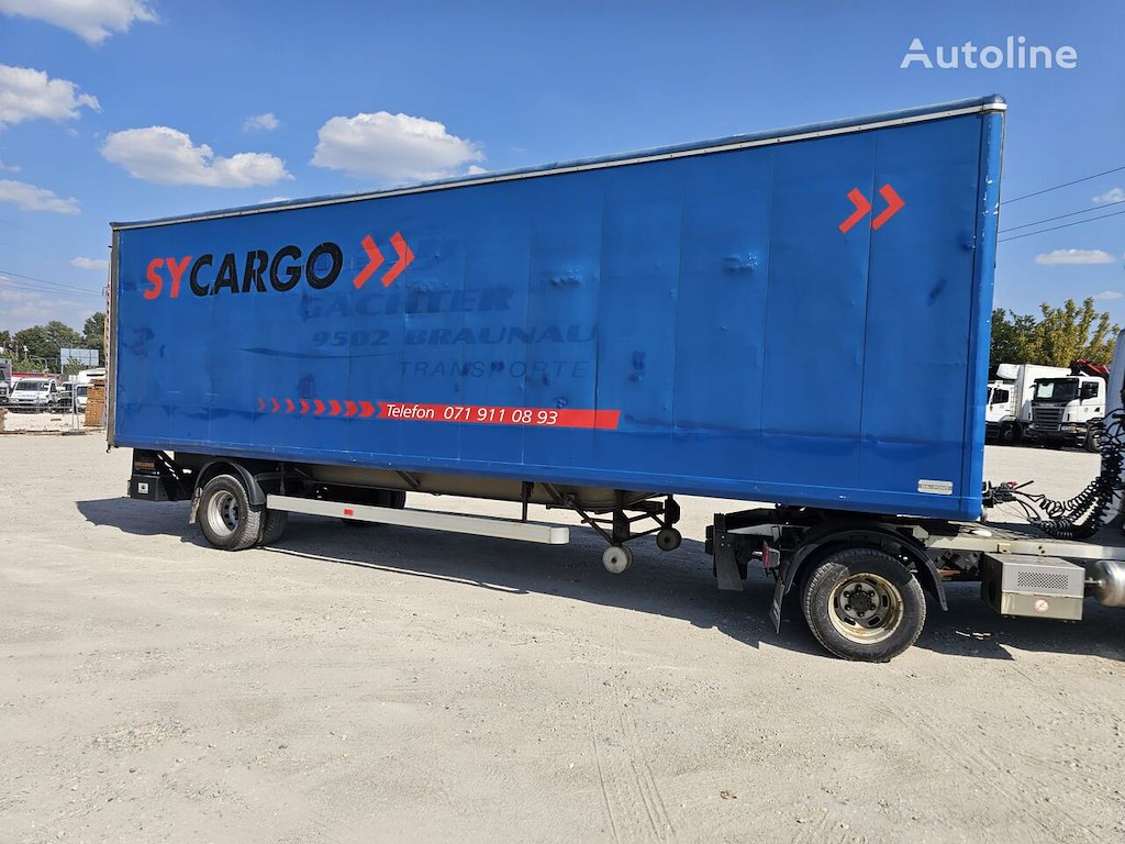 DA-PONT BE koffer semi-trailer + DHollandia LBW 1000 kg furgon poluprikolica