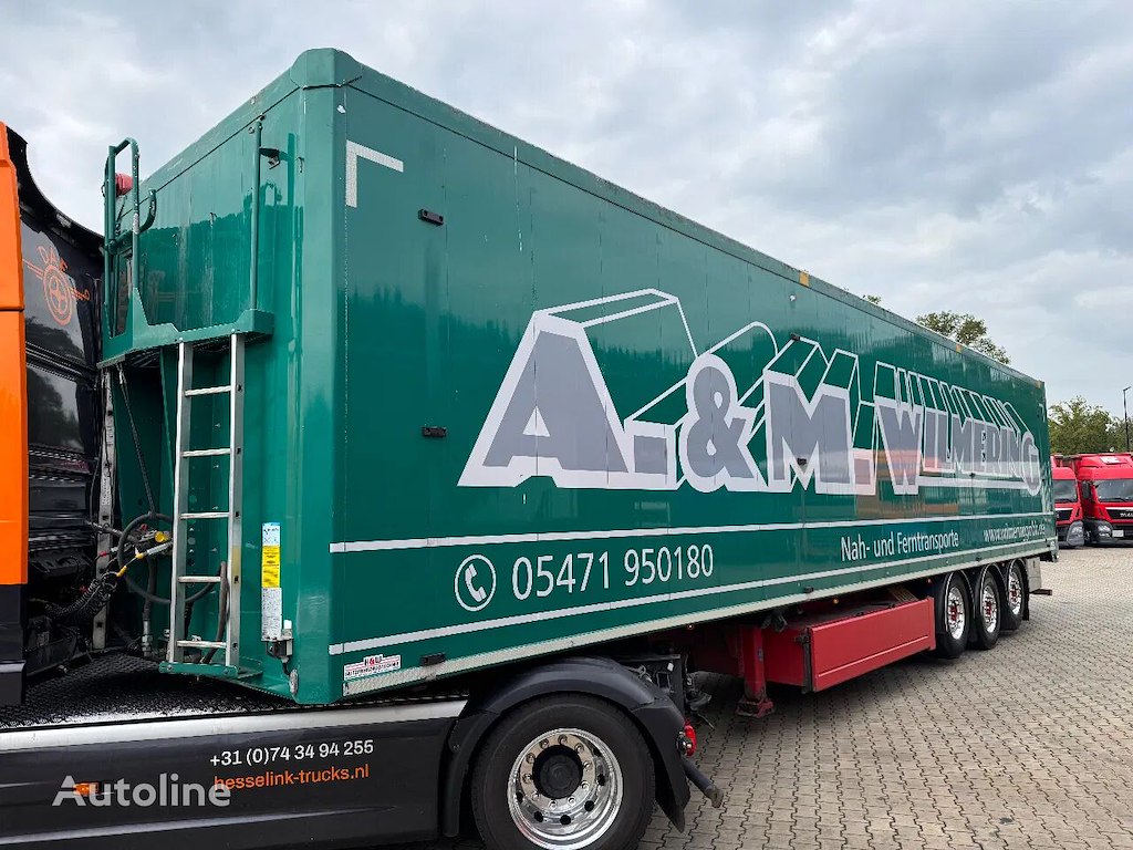 Knapen Trailers H&W 90m3 Agrar 2X Liftachse Alcoa, Top condition poluprikolica sa pokretnim podom