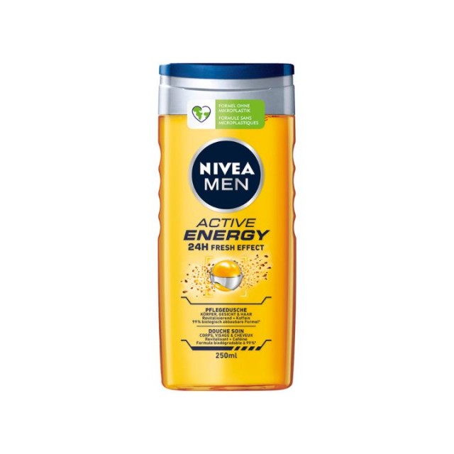 NIVEA MAN ACTIVE ENERGY 24H FRESH EFFECT gel za tuširanje, 250ml