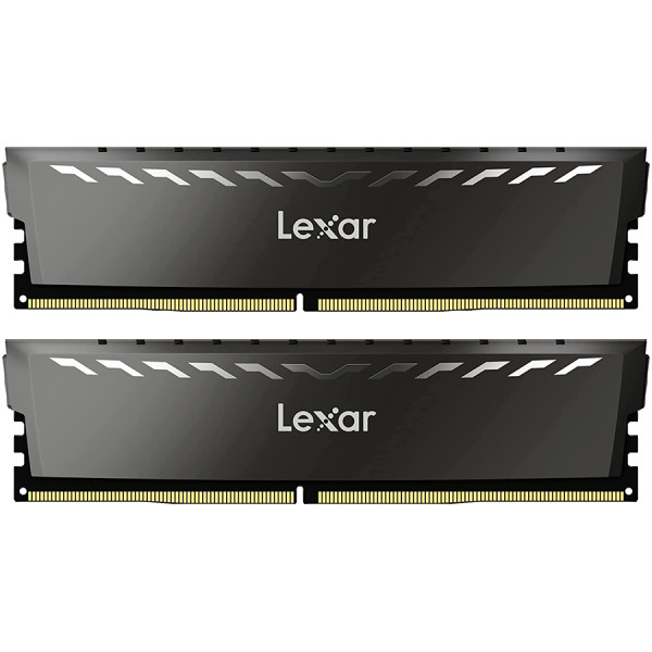 Lexar® 16GB THOR DDR4 3600 UDIMM XMP Memory with white heatsink. Dual pack, EAN: 843367129317 ( LD4BU016G-R3600GDWG )