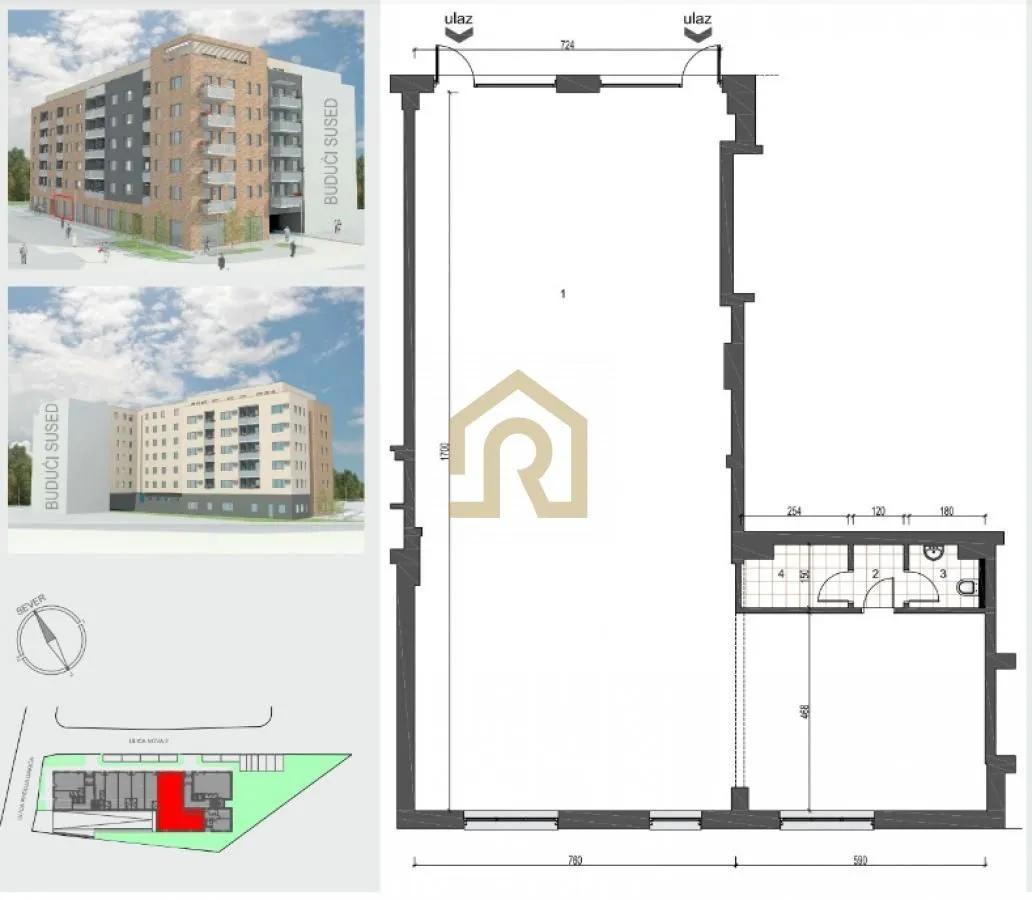 Prodaja, poslovni prostor, 168m2, Zemun Centar, Zemun, Beograd