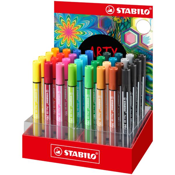 Fini flomaster 1 + 5 mm STABILO Pen 68 Max Arty set 1/32 Display