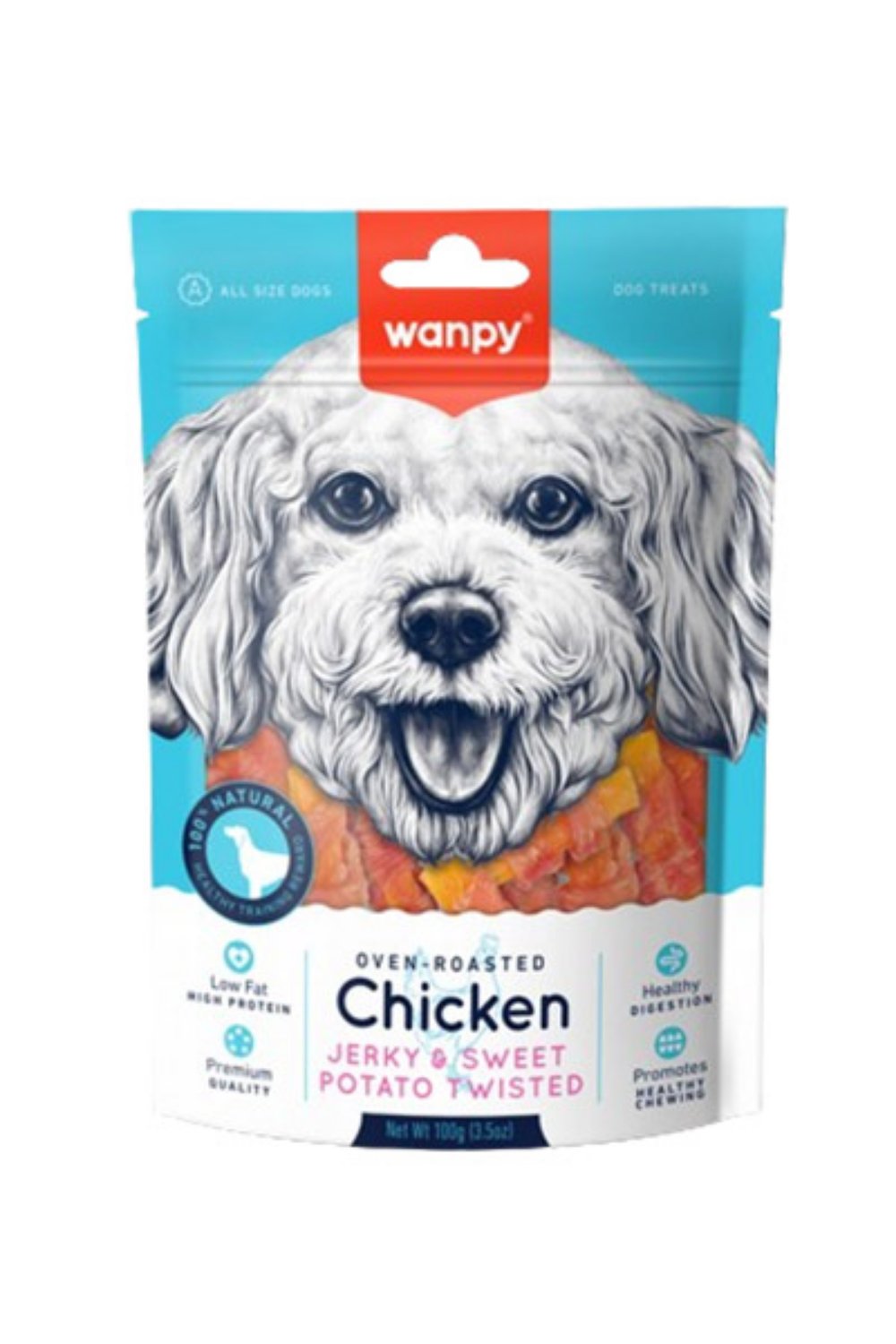 WANPY CHICKEN JERKY & SWEET POTATO 100G