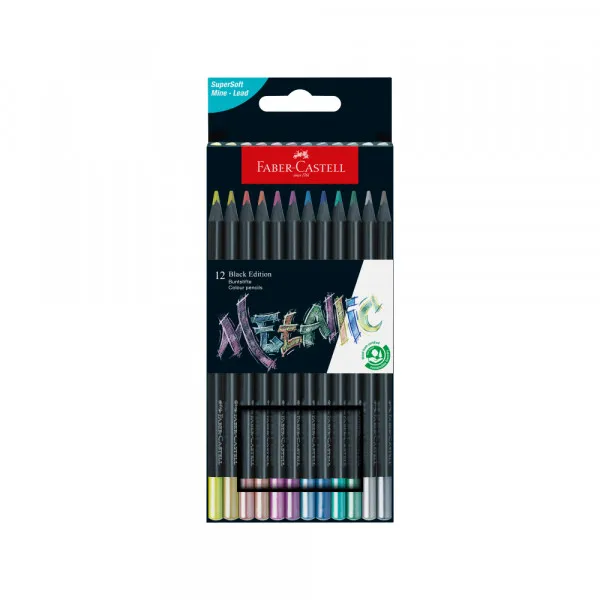 Drvene bojice Faber Castell Black Edition 1/12 metalik 116415