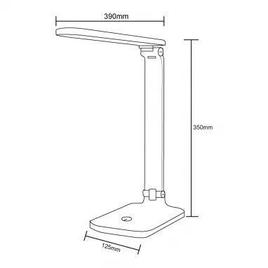 LED stona radna lampa crna CCT ZUMA LINE