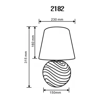 Dekorativna stona lampa zlatna sa belim abažurom ZUMA LINE