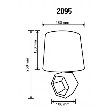 Bela dekorativna stona lampa ZUMA LINE