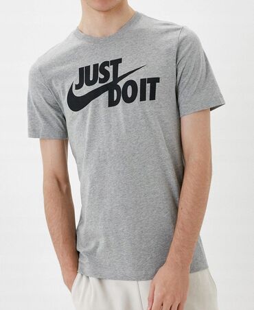 Nike Men's Sportswear Short Sleeve T-Shirt Just Do It Grey vel. M NOVO