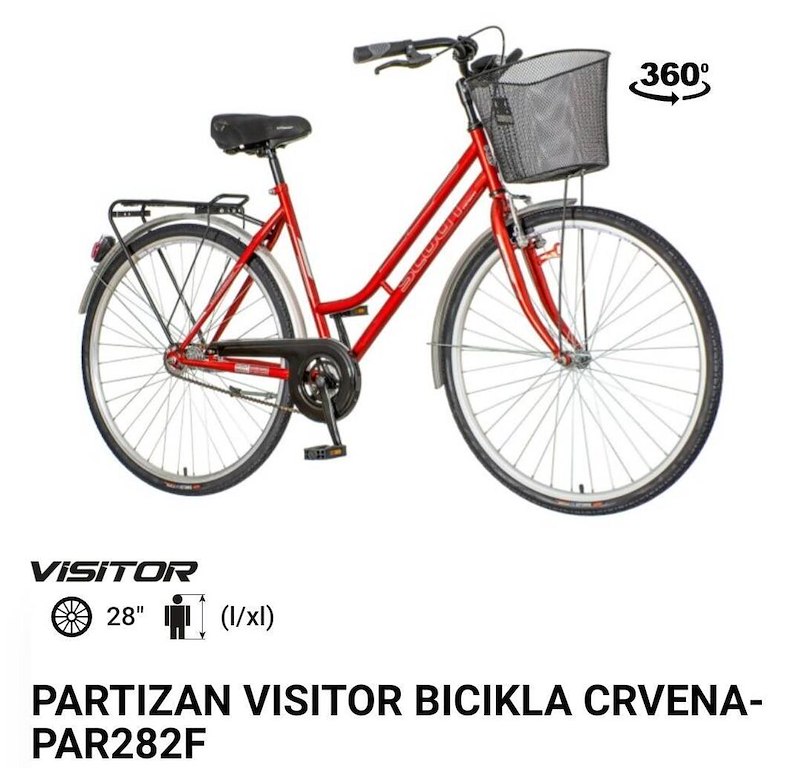 Opis - Ženski bicikl Scout Partizan 28/20 inča bordo Visitor PAR282F