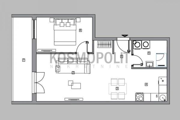 Aleksandra Bugarskog, Dvosoban stan na prodaju, 57m2, 106.721€