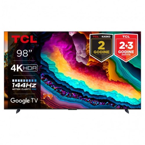 Televizor TCL 98P745/LED/98"/4K HDR/144Hz/Google TV/crna