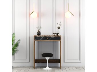 HANAH HOME Sto za šminkanje Lizbon Walnut Black Marble