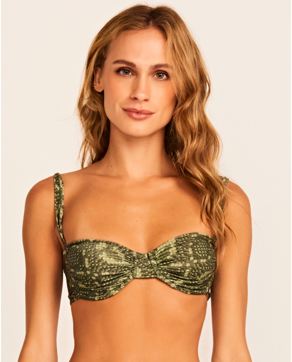 Top Bikini Jade Carla Green Snake