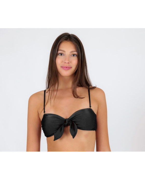 Top Shimmer-Black Bandeau-No