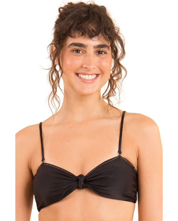 Top Shimmer-Black Bandeau-Joy