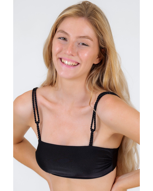 Top Shimmer-Black Bandeau-Reto