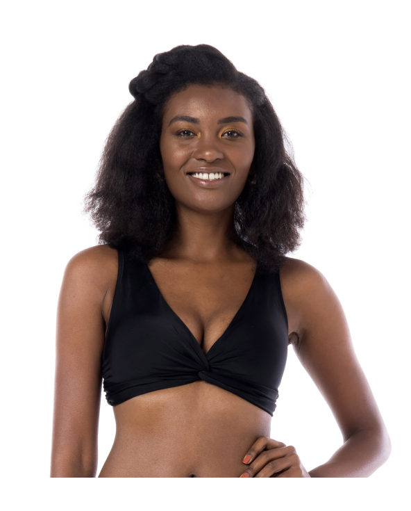 Top Cropped Ripple Preto