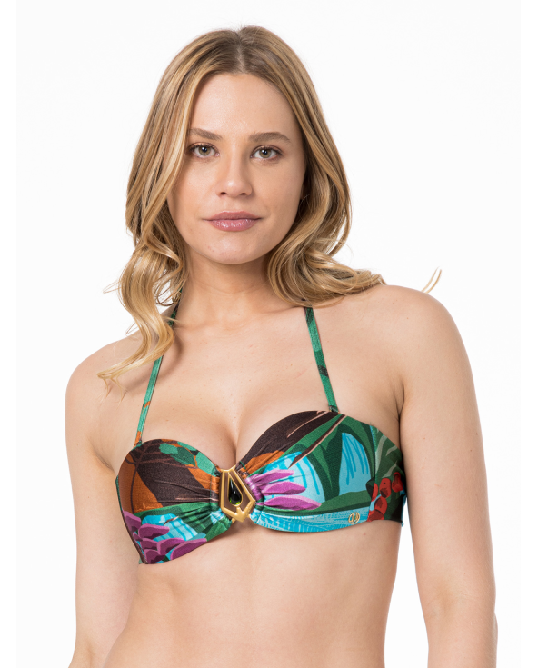 Top Bandeau Drapeada Media Terra Vermelha