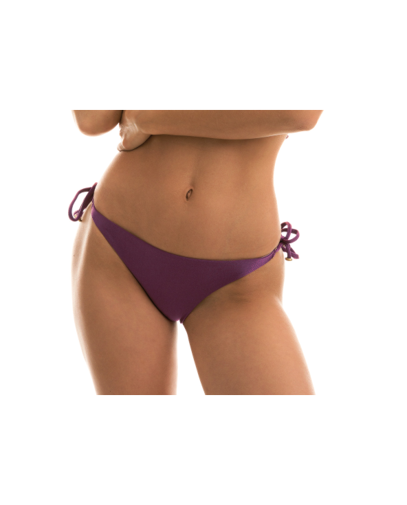 Violett Schimmernde Bikinihose Mit Accessoire - Bottom Viena Invisible
