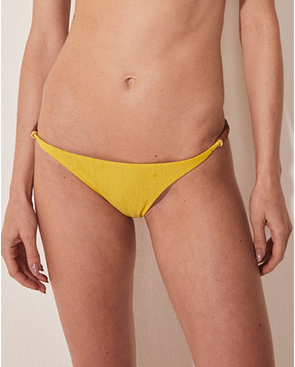 Bottom Bikini Cortininha Amarelo