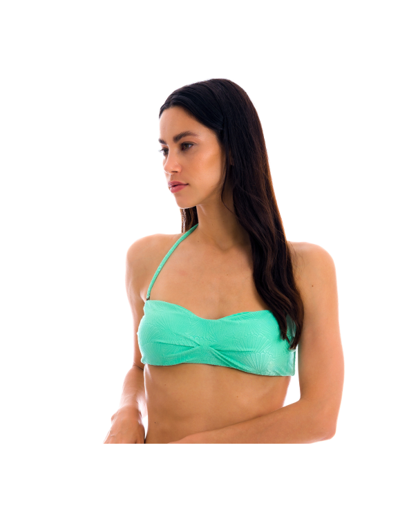 Meergrünes Bandeau-Top Mit Muschelmotiv - Top Atlantis Bandeau-Pli