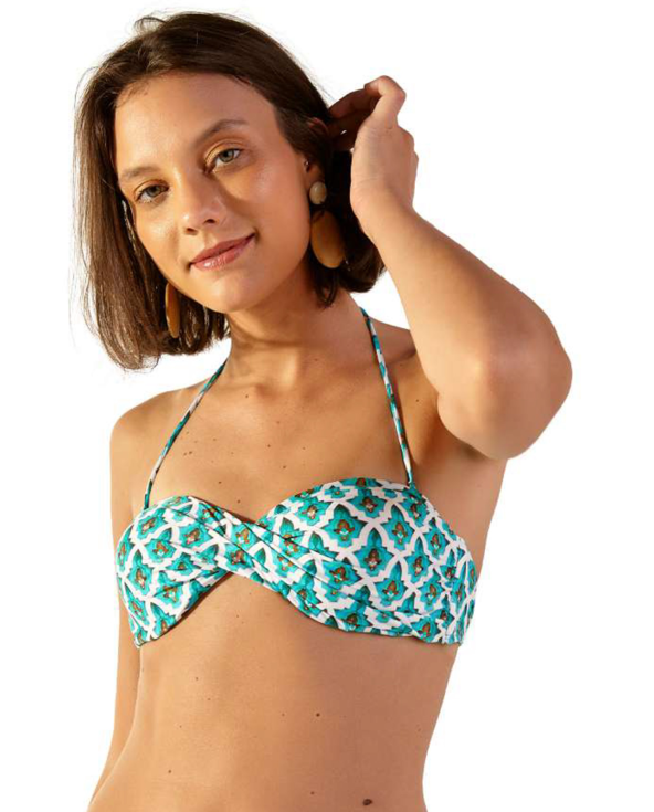 Verdrehtes Bandeau-Top Mit Mosaikmuster - Top Pop Zagora