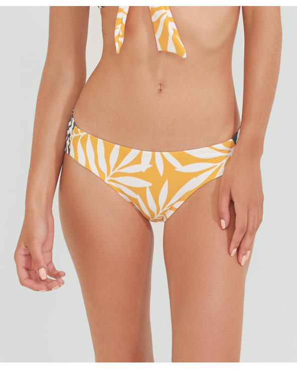 Bikinihose Gelbgrundig Gemustert, Seiten Grün - Bottom Mango Jungle Verde Amarelo
