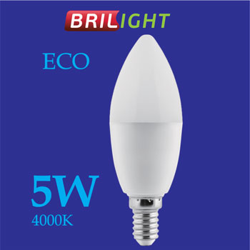 LED SIJALICA C37 5W ECO 6500K 450Lum E14 BRILIGHT