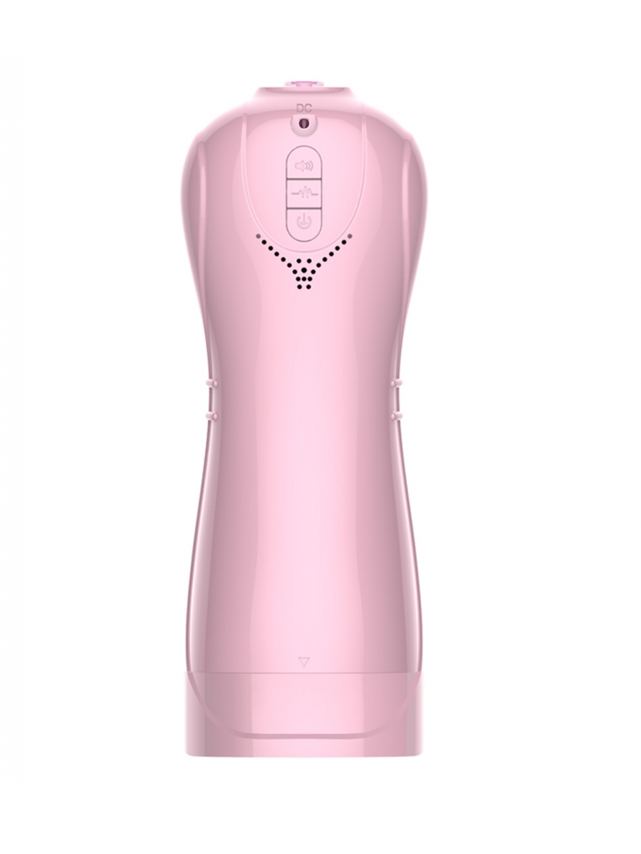 Vibrating and Flashing Masturbation Cup Pink Masturbator