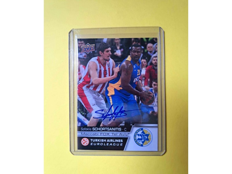 Sofoklis Autogram Euroleague 2015 UPPER DECK