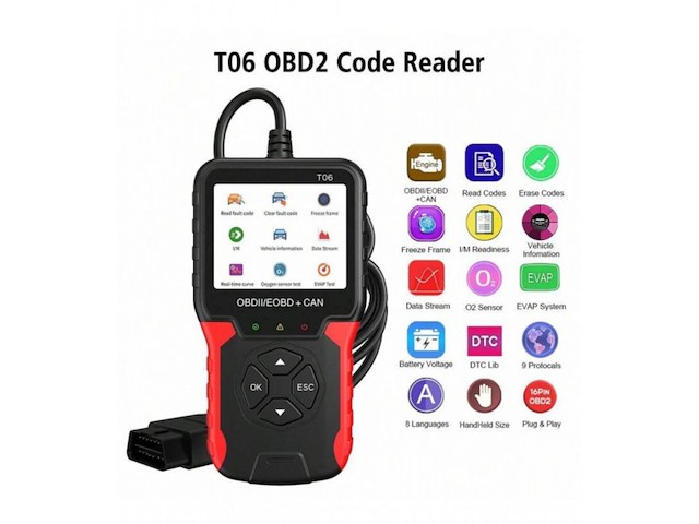 T06 OBDII / EOBD + CAN Dijagnostika