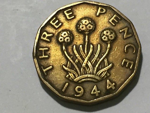 THREE PENCE 1944 Velika Britanija