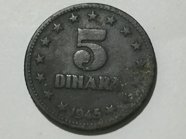 5 DINARA 1945