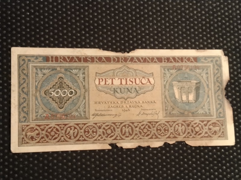 5000 kuna 1943 hrvatska