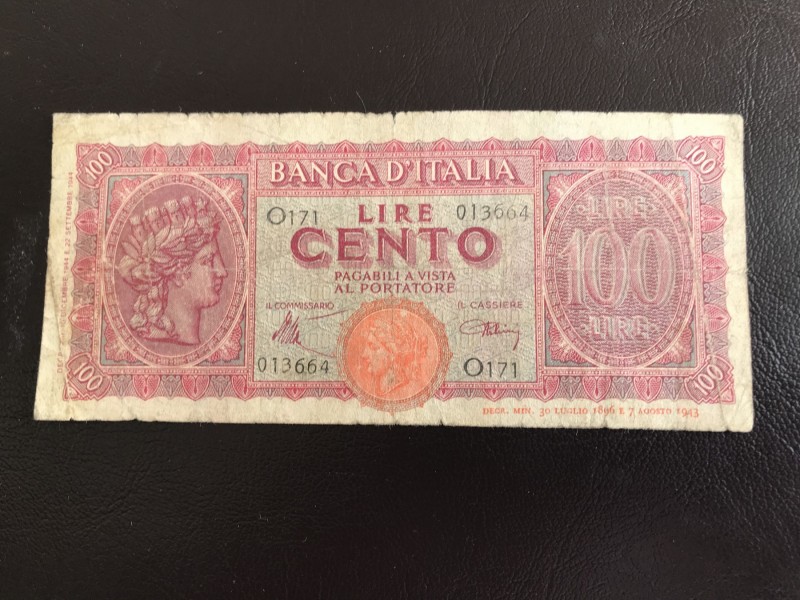 ITALIJA 100 LIRA.