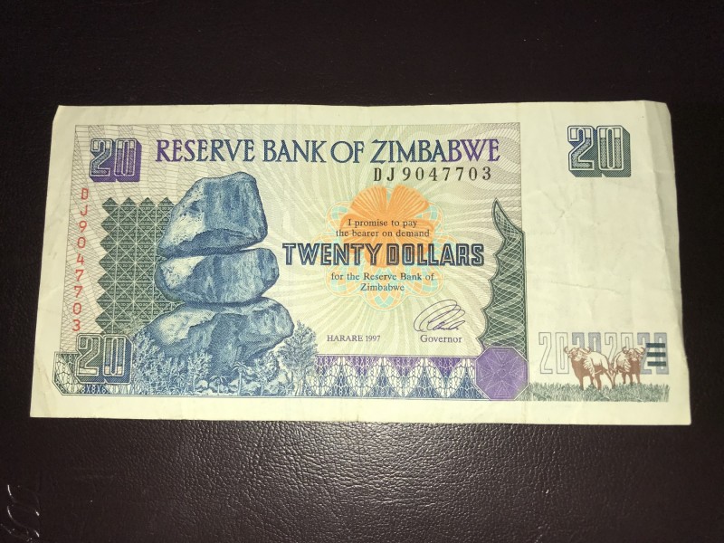 ZIMBABVE 20 DOLARA.1997.