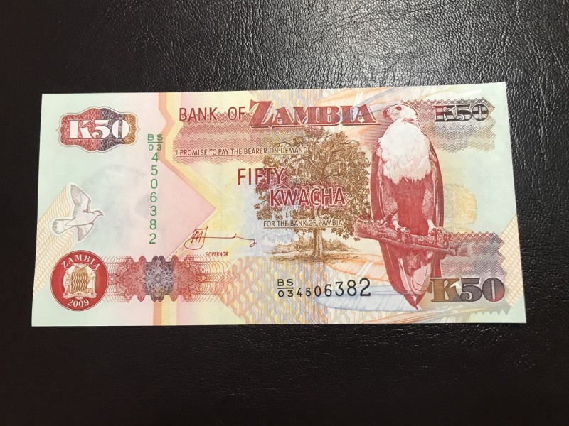 ZAMBIA 50 KWACHA. UNC.