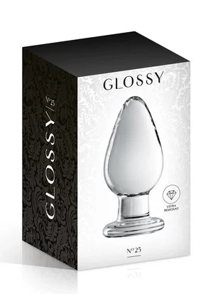 GLOSSY DILDO 25 CLEAR