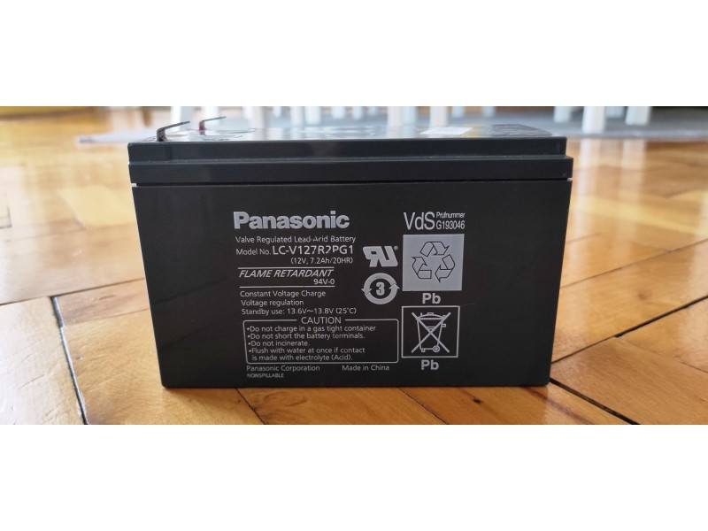 Olovno hermetički akumulator 12V 7.2Ah Panasonic