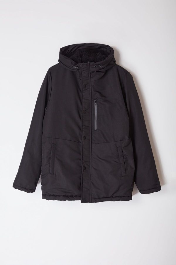 TRENDYOL BLACK REGULAR FIT PARKA COAT