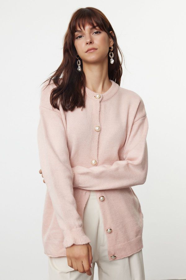 Trendyol Pink Soft Textured Knitwear Cardigan